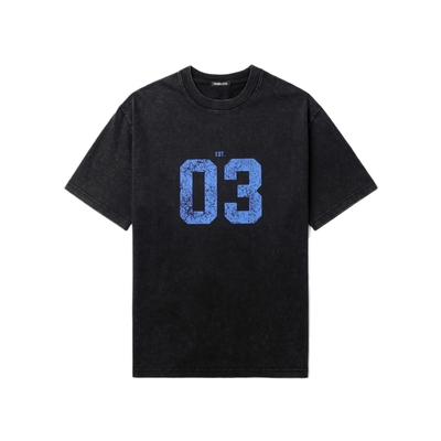 ITGROUNDZERO做旧短袖T恤