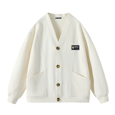 【黄子弘凡同款】辛普森一家针织衫外套女秋冬情侣V领开衫毛衣男