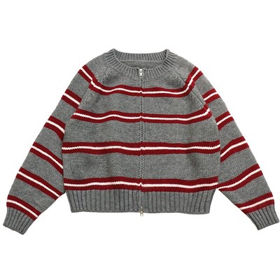 加厚保暖双开拉链毛衣针织开衫