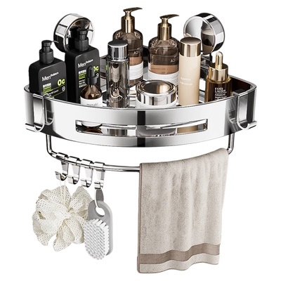 【304不锈钢】浴室吸盘三角篮