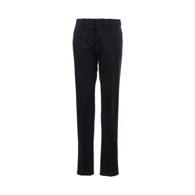 【自营】ZEGNA/杰尼亚男士棉质微弹简约纯色商务休闲直筒长裤西裤