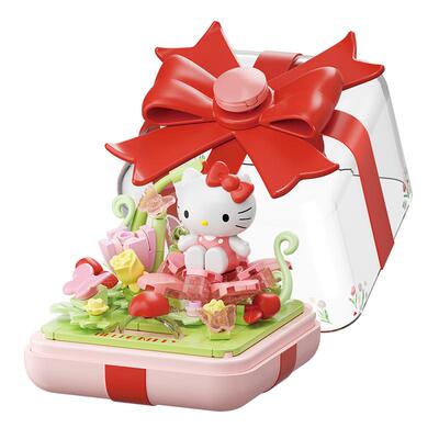 AREAX砖区三丽鸥积木hellokitty库洛米盲盒拼装玩具摆件生日礼物
