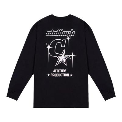 美式重磅圆领打底潮流纯棉长袖