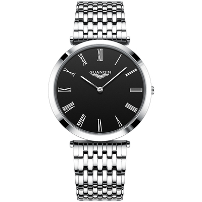 瑞士冠琴男士超薄防水石英腕表