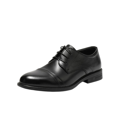 森达正装鞋男秋新商场同款通勤商务牛皮皮鞋婚鞋德比鞋1XT01CM5