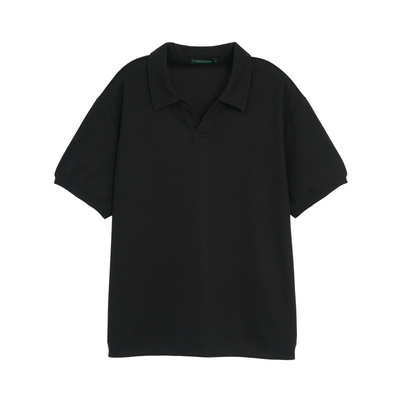 夏季男士海鸥领立体坑条Polo衫