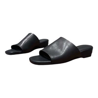 真皮坡跟穆勒女一字拖舒适百搭潮