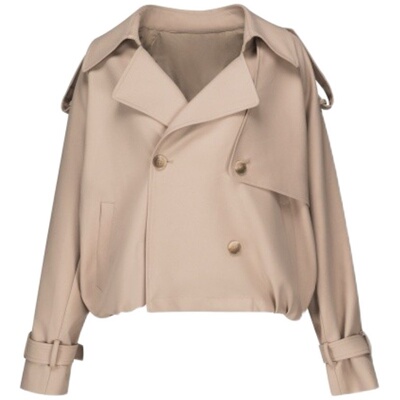 【摩登利落轻便短上衣】宽松长袖通勤设计感外套WT43KFU036