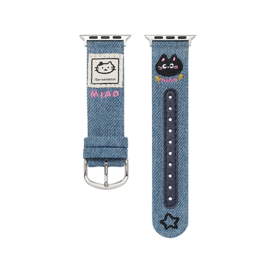 iserisewatch适用苹果表带牛仔