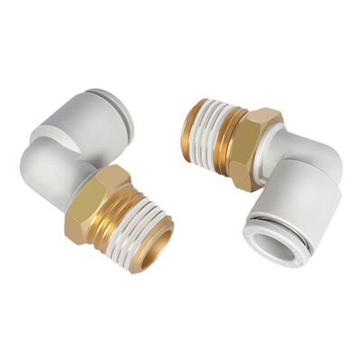 SMC原装弯头快插外螺纹气动接头KQ2L04-M5A/KQ2L06-M5A/KQ2L08-02