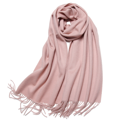 水波纹羊绒围巾冬季窄版时尚围脖