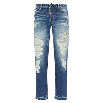 【7折】DSQUARED2/D2次方 女士低腰直筒牛仔裤Jenna