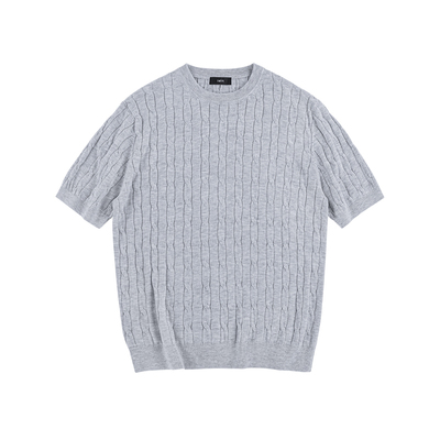 idlt绞花可机洗针织正肩T恤