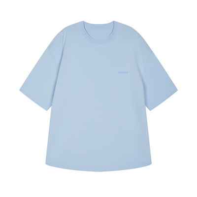 速写男装2025秋圆领短袖针织衫潮