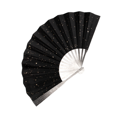 Clevaries不锈钢折扇铁扇昆仑扇古风绢布扇子户外防身功夫太极扇