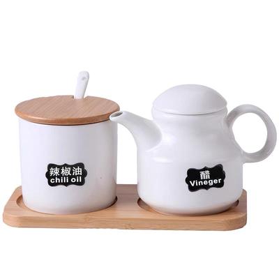 陶瓷耐高温辣椒油罐盐罐糖罐送勺陶瓷醋壶酱油壶筷子筒勺筷牙签筒