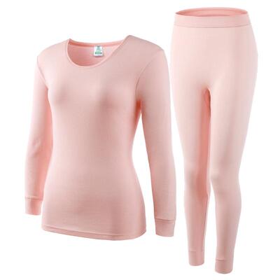 纯棉棉圆领保暖秋衣秋裤套装