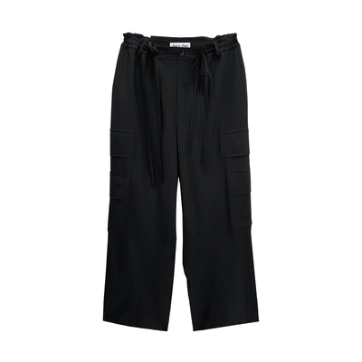 DUEECHEN工装口袋条纹西裤