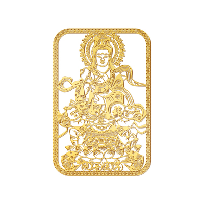 观音松子金属贴求子好孕吉祥物