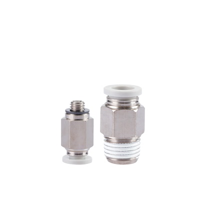 亚德客气管快速快插接头螺纹直通