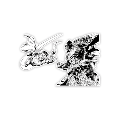 TLP反光车贴 蝙蝠侠大战超人Batman v Superman二次元漫画风贴