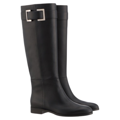 Sergio Rossi/SR女鞋SR PRINCE系列粗平跟高筒靴