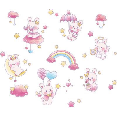 网红女孩宿舍背景床头3D立体