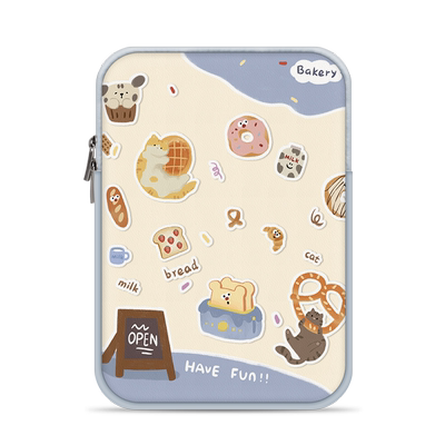 V-SION涂鸦面包电脑内胆包14寸女生IPAD适用于联想air苹果mac笔记本华为15.6寸保护套惠普小米平板ins收纳包