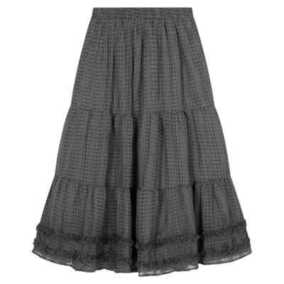 SEE YOU at PIZZA半身裙女2026夏季新款泡泡纱格纹裙子655755