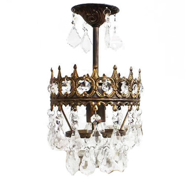 全美一丁法式复古水晶卧室小吊灯