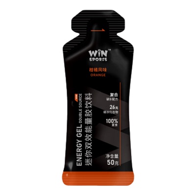 台湾WiNSPORTS能量胶威赢迷你黑胶26碳水马拉松骑行铁三运动补给