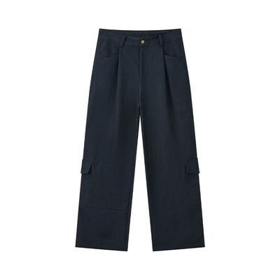 OUTEDGE09打褶工装阔腿牛仔裤