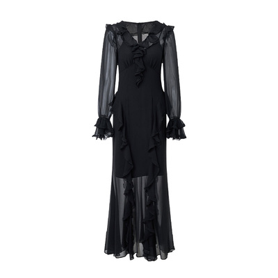 MAXRIENYV领黑色连衣裙