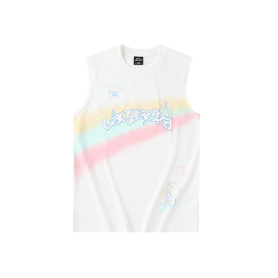 LAMLICKA美式白色休闲坎肩背心