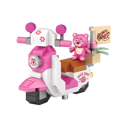 LOZ俐智萌趣积木跑车赛车消防车飞机摩托车微颗粒拼装礼物玩具