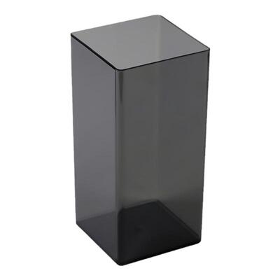 黑色透明花瓶方形花桶加厚PET
