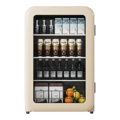 HCK哈士奇冰吧冷藏保鲜柜家用客厅小型茶饮料冰箱办公室高颜值2.0