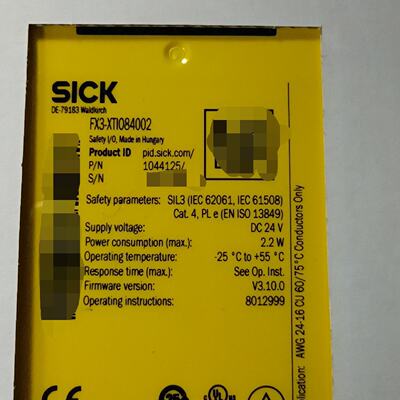 【询价】SICK西克安全继电器FX3-XTIO84002，订货号适用