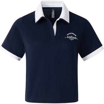 阿迪达斯女士短款短袖POLO衫