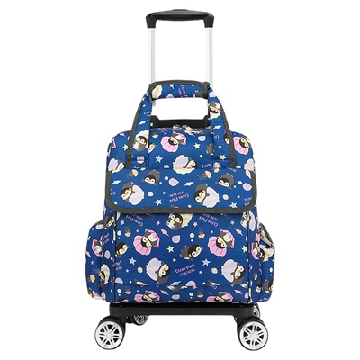 迷你小行李袋超轻折叠拉杆包手提包万向轮防水登机包小拉车购物车