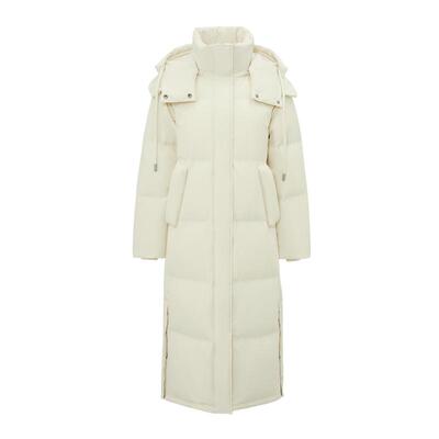 高充绒长款羽绒服雪中飞连帽