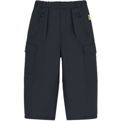 [沐言同款]woobaby儿童加绒工装裤男女童25冬季防水透湿保暖C型裤