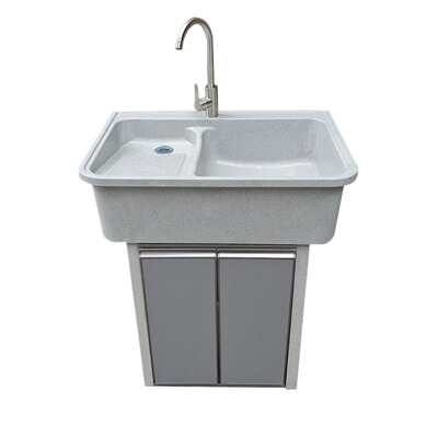 石英石阳台家用洗衣池台盆一体室外庭院大理石洗衣水槽阳台洗衣柜