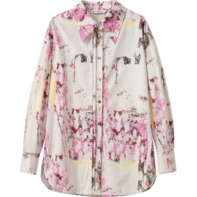 【播奥莱】播商场同款Houzichao联名冬新印花宽松衬衫BDR4CD3461