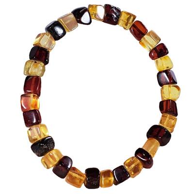 原矿保真蜜蜡方糖随型手串