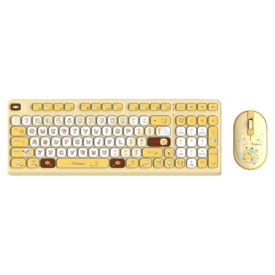 CHERRY樱桃DW2380皮卡丘联名无线键盘鼠标套装办公轻音女生台式