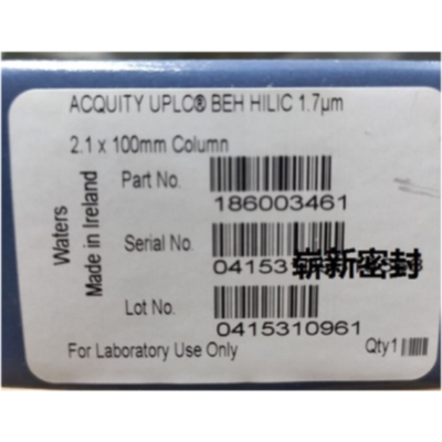 议价沃特世186003461 UPLC色谱柱HILIC 1.7um 2.1X100mm 原装WATE