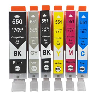 DAT适用佳能PGI-550 CLI-551墨盒PIXMA MG5450 MG5550 MG6350 MG6450 MG7150 IP7250 MX925彩色打印机油墨盒