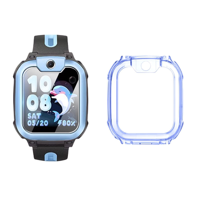 适用于小天才Q2A保护壳D2A/Q1A保护套D2儿童电话手表钢化膜U3防摔软壳N3智能运动Y8防爆表膜高清透明专用配件