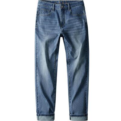 海澜之家中腰轻薄九分牛仔裤